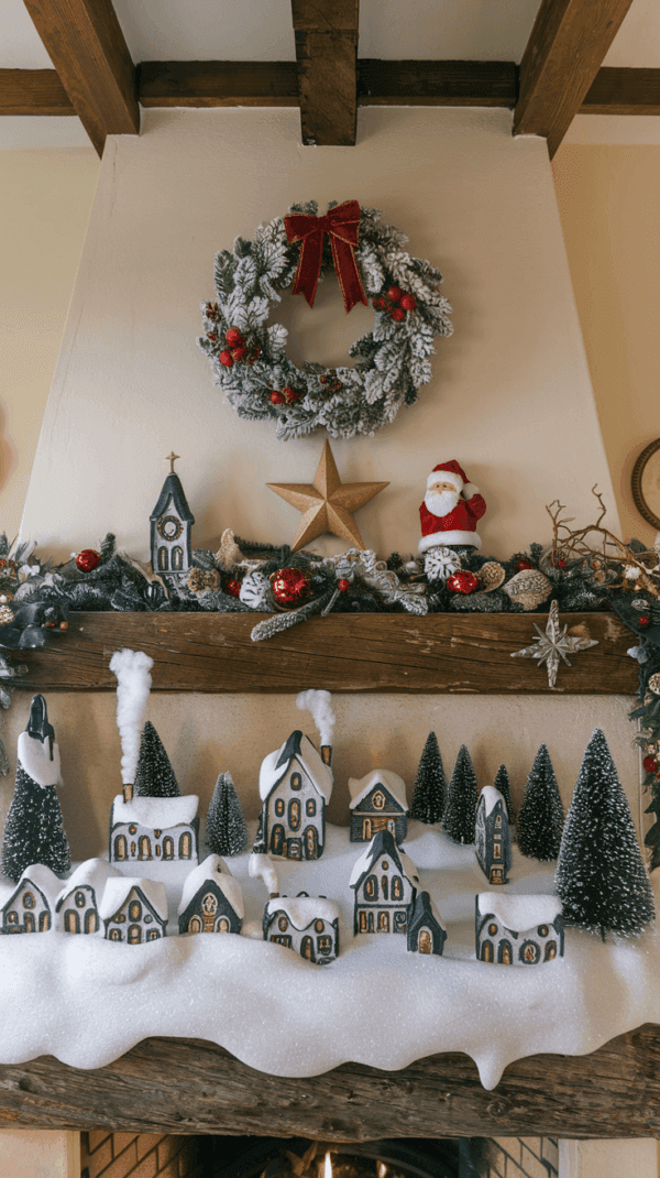 21 Fireplace Christmas decorations